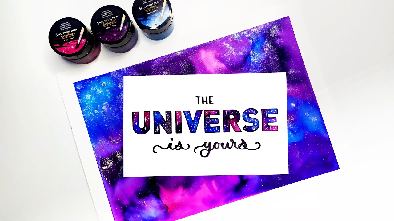 Lettering con efecto galaxia - YouTube