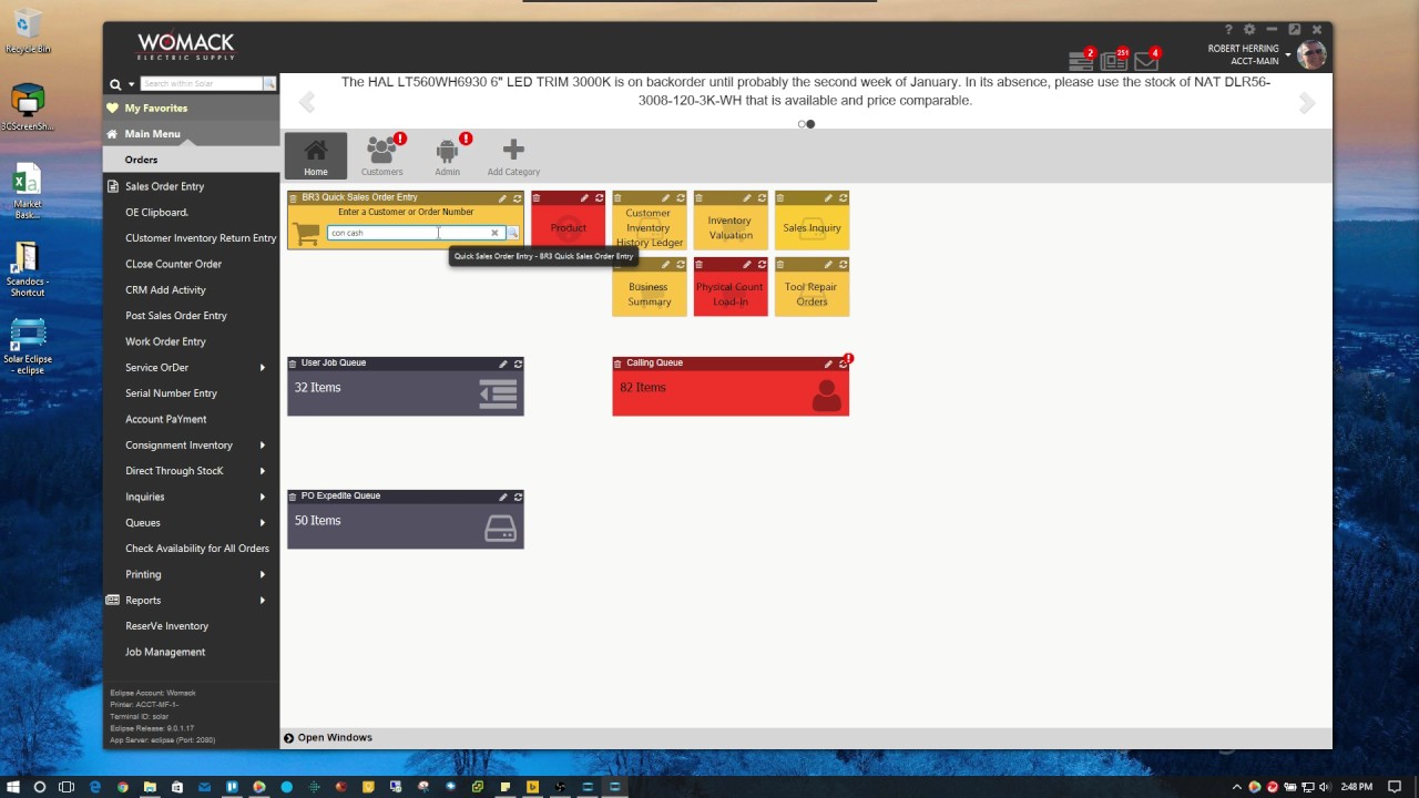 07 Solar Sales Order Entry Quick Sales Order Entry Widget - YouTube