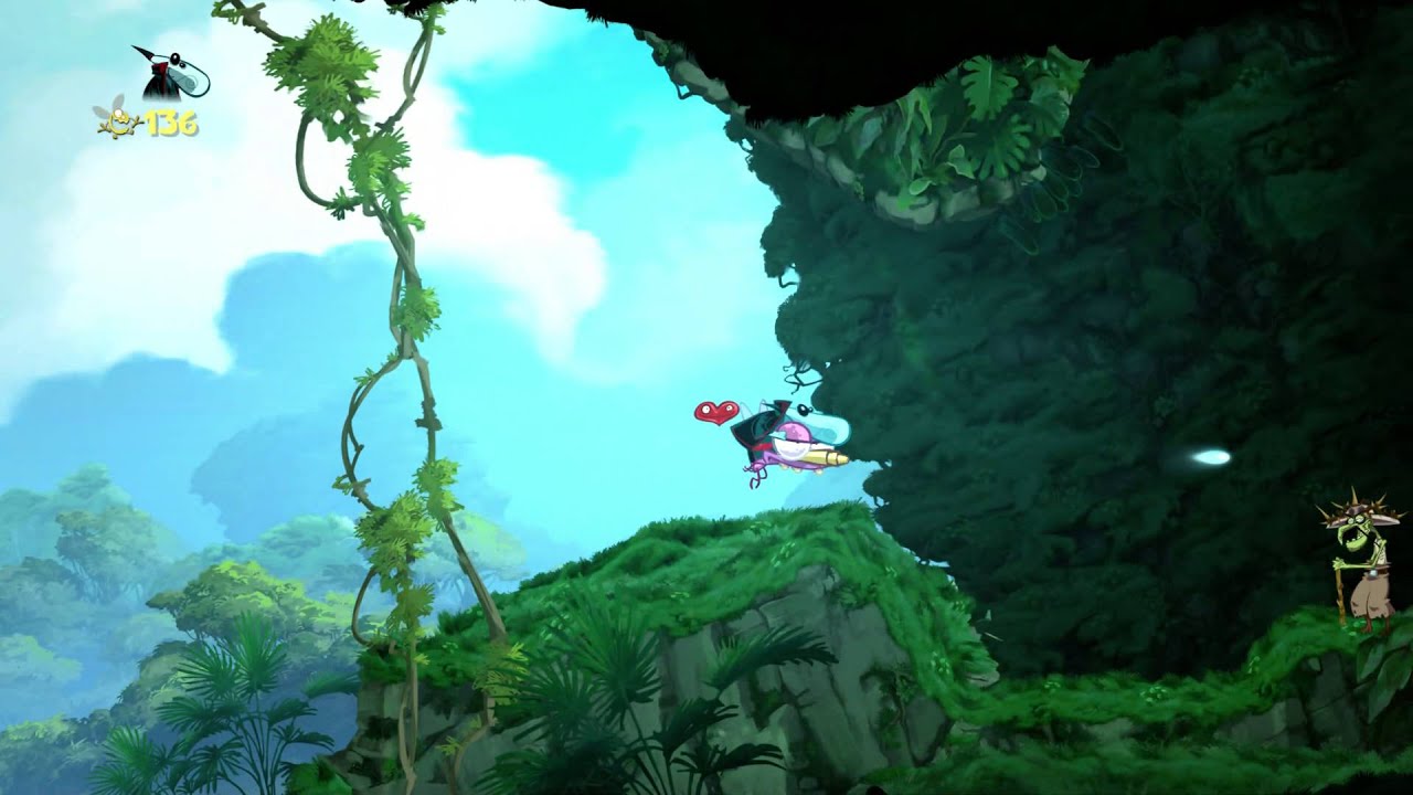 Rayman Origins - 1-7 Jibberish Jungle - Hi Ho Moskito! (360, 1080p ...