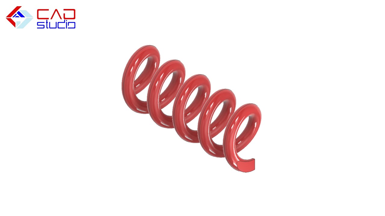 Shock Breaker Spring Modelling by Autodesk Inventor - YouTube