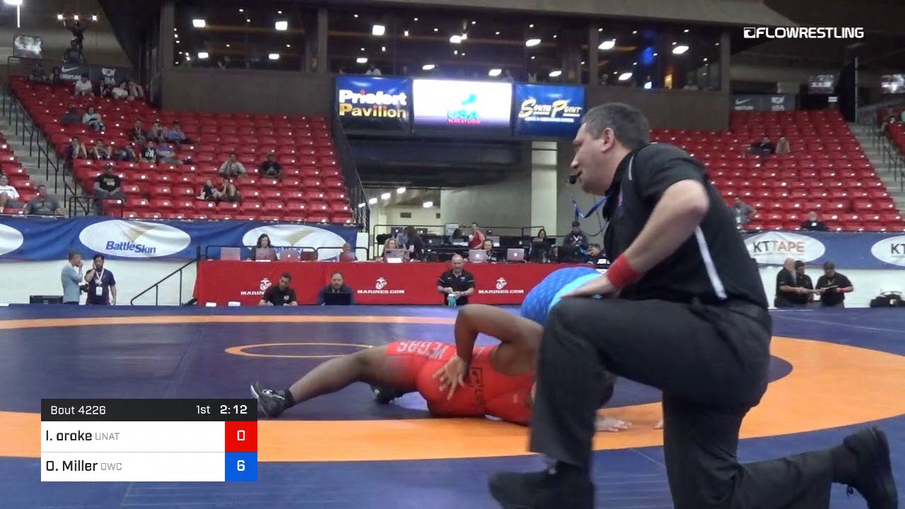 130 Kg Cons 4 Lord Oroke Unattached Vs Owen Miller Olivet Wrestling ...