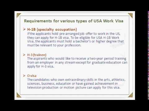 Different types of USA Work Visa Morevisas - YouTube