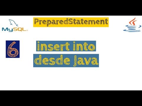 6.- Insertar datos en la base de datos (MySQL), desde Java (PreparedStatement). - YouTube