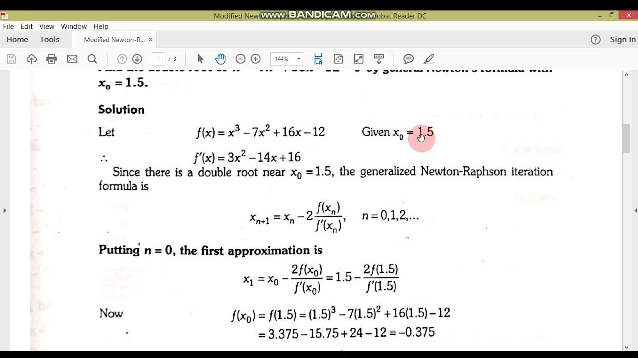 Modified Newton's Method //NA//M.Adnan Anwar - YouTube