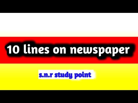 10 lines on newspaper||easy in English #snrstudypoint - YouTube