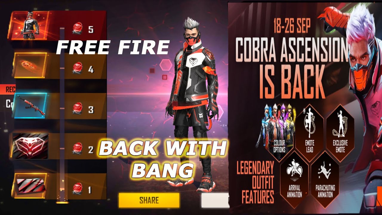 COBRA BUNDLE RETURN FREE FIRE | COBRA ACENSION IS BACK | COBRA RAGE ...