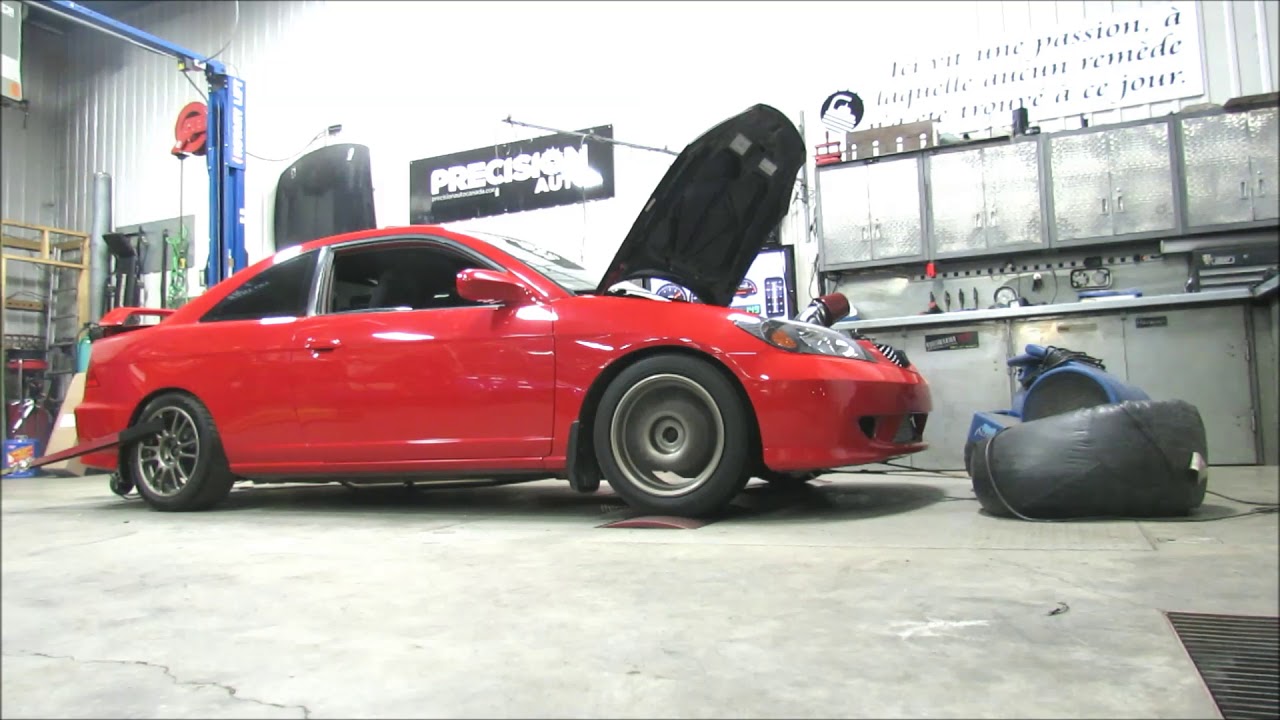 Precision Auto Canada Civic EM2 K20a Turbo Dyno tuning 2018 - YouTube