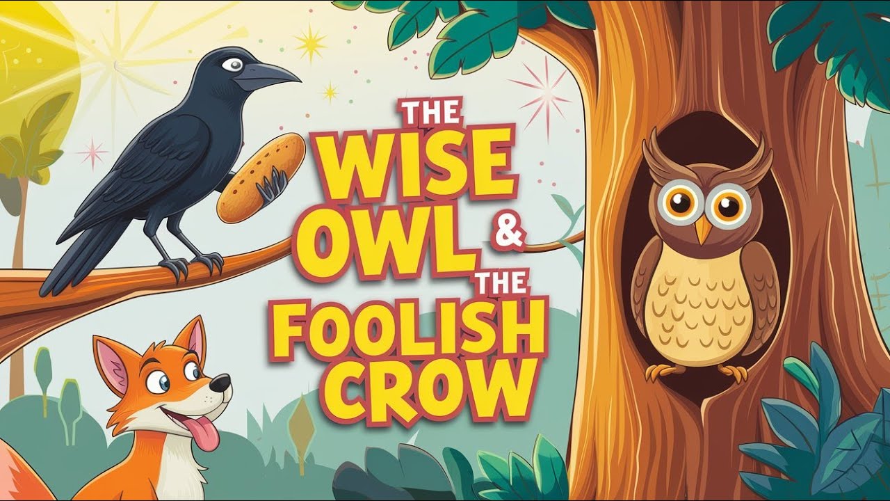 "The Wise Owl and the Foolish Crow | A Fun and Moral Story for Kids ...