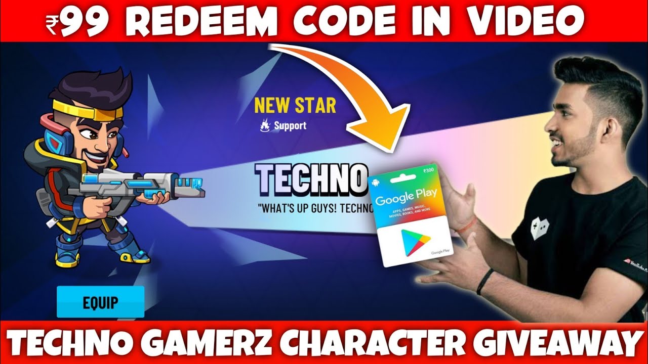Techno Gamerz Character Giveaway Free Redeem code In Video 🤩!! - YouTube