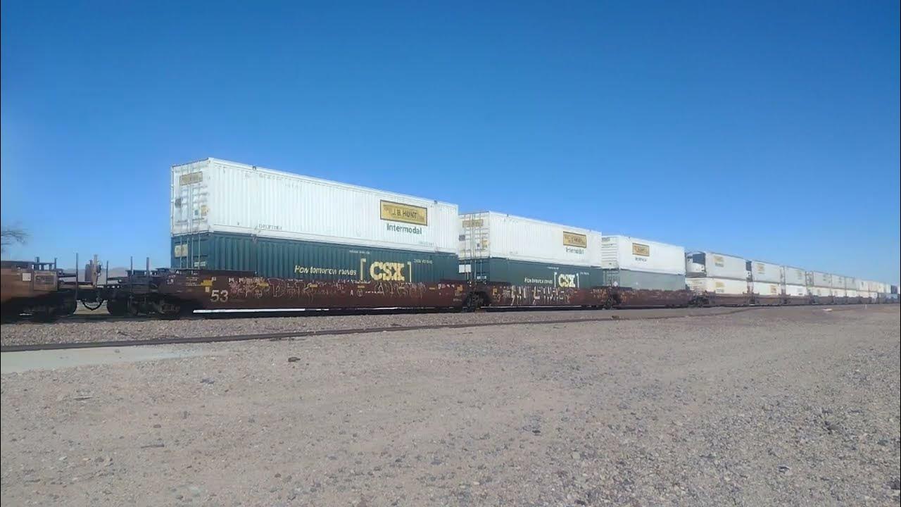 Very Fast EB BNSF Domestic Intermodal Train Feat Duo Rear DPUs At Daggett Ca! #bigbossrailfanner ...