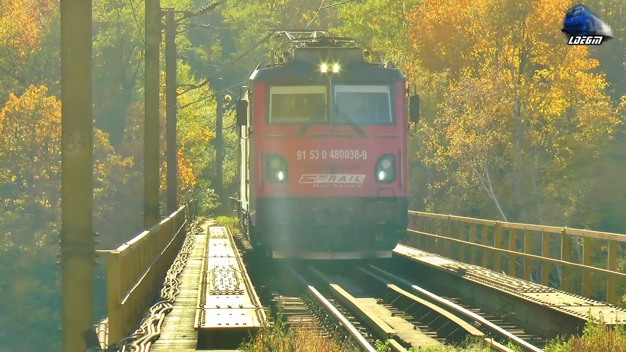 🚊🍂LEMA 480 036-9 & Tren EP Rail Intermodal Train in Defileul Jiului/Jiu ...