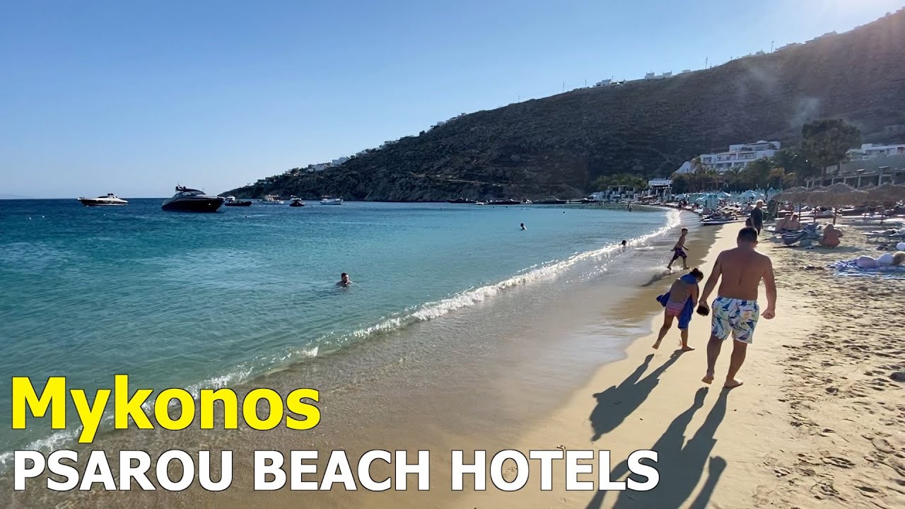 Where to Stay in Psarou Beach, Mykonos, Greece - YouTube