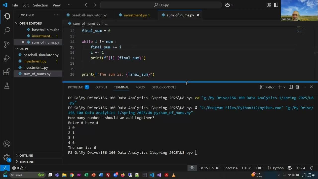 Data Analytics 1 - Unit 8 Python Review Exercises - Part 2 - Spring 2025 - YouTube