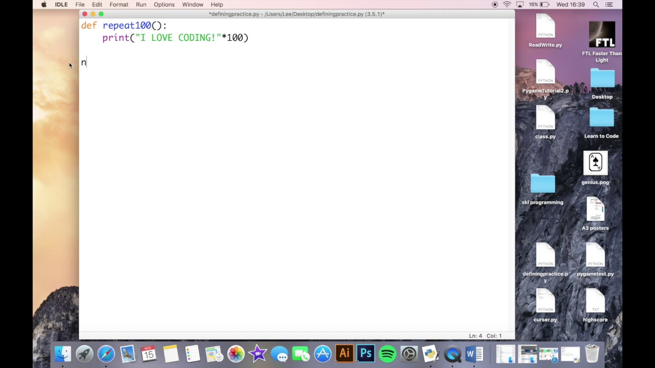 Advanced Python Gcse Level Defining A Function Youtube