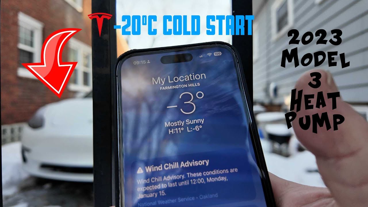 2023 Tesla Cold Start at -3ºF that is -19ºC - YouTube