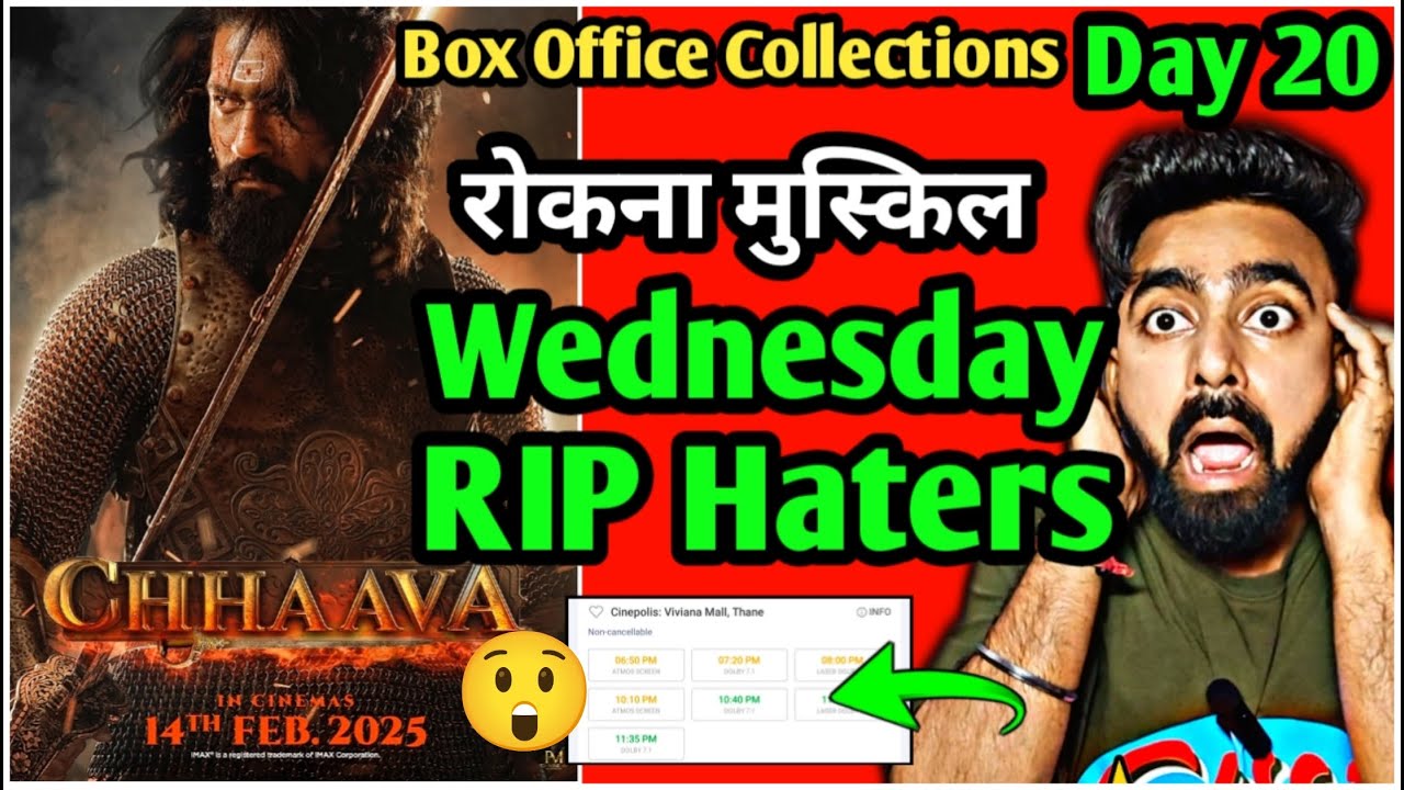 Chhaava Box Office Collections Day 20 Chava Movie Collection Chhaava ...