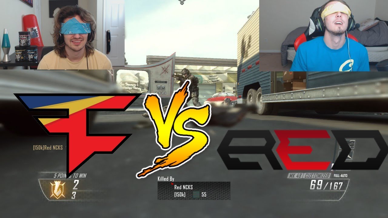 FAZE CARL VS RED NICKS! (BLINDFOLDED BO2 1V1) - YouTube