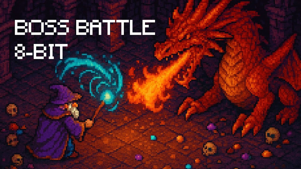 Chiptune Boss Battle Music | 8 Bit Dungeon Soundtrack | Epic Dragon ...