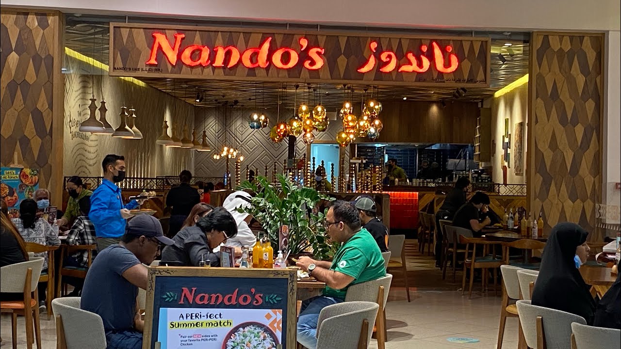 Famous Nando's Restaurant in Dubai - YouTube