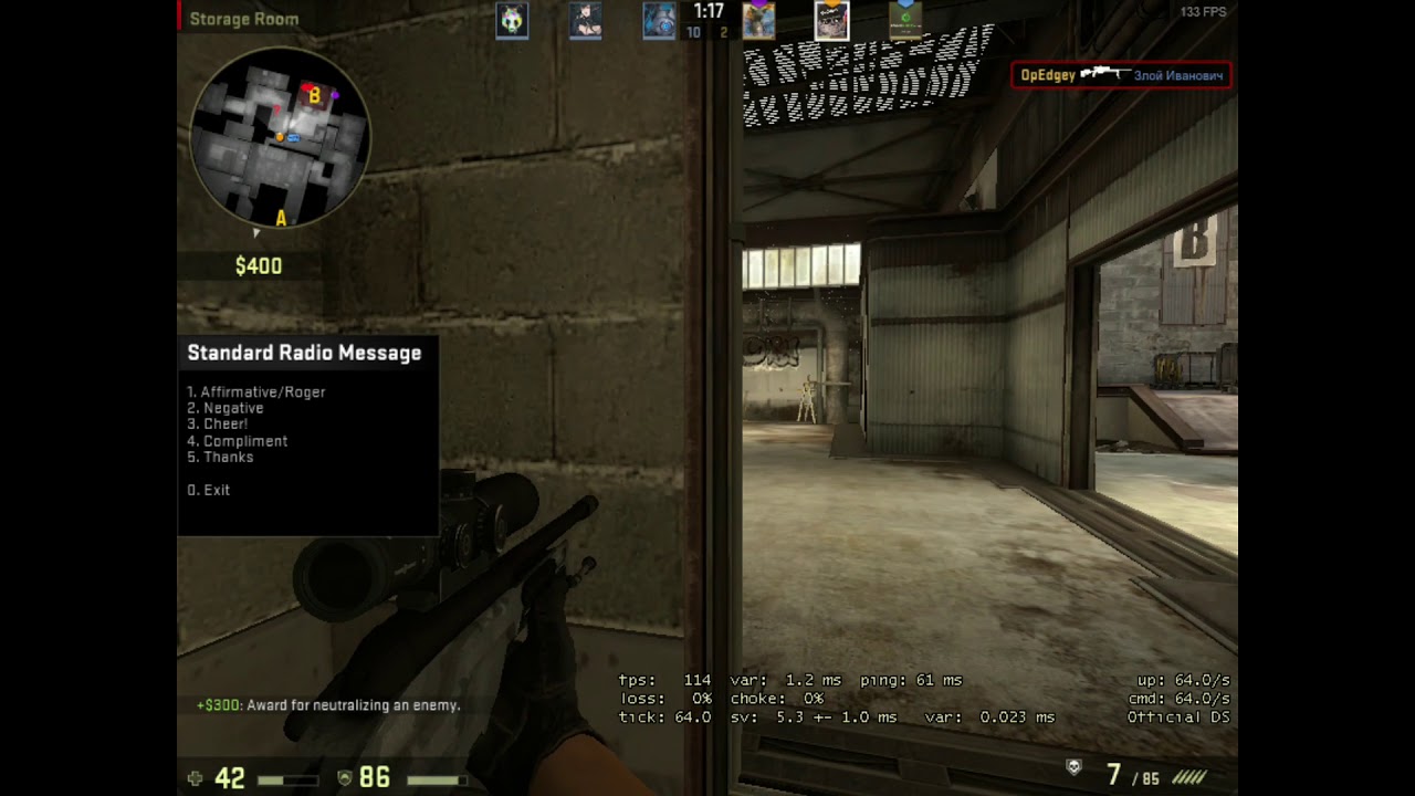 CSGO Scout no scope headshot - YouTube
