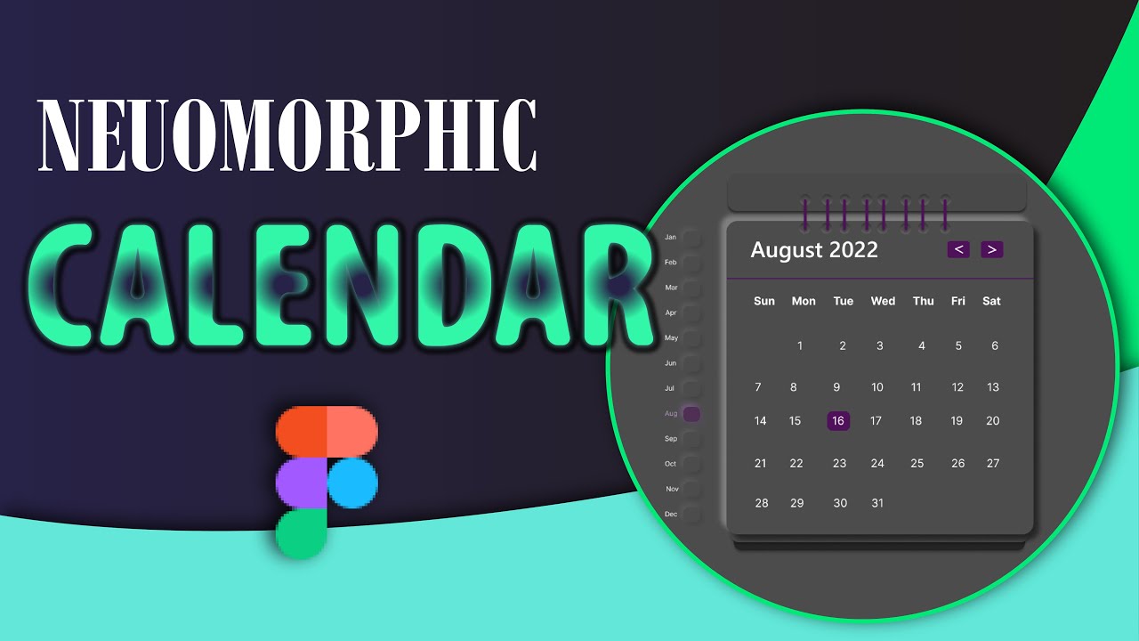 Design a neuomorphic calender in figma - YouTube