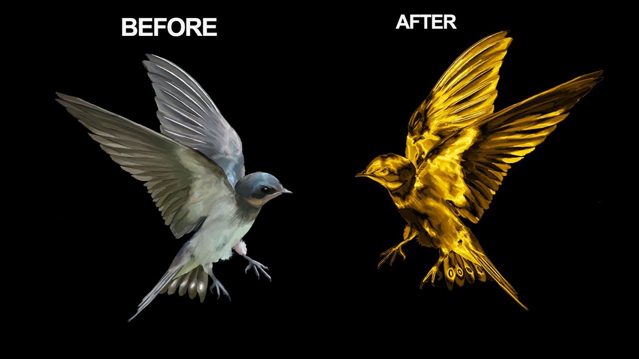 Turn Anything into GOLD in Photoshop 2021 | photoshop gold effect ...