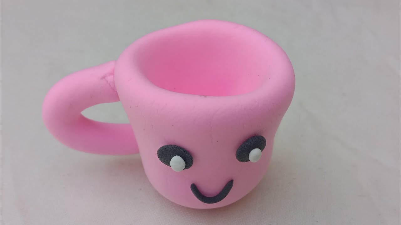 Clay Tea Cup | Miniature Coffee Cup | DIY How To Make Polymer Clay ...