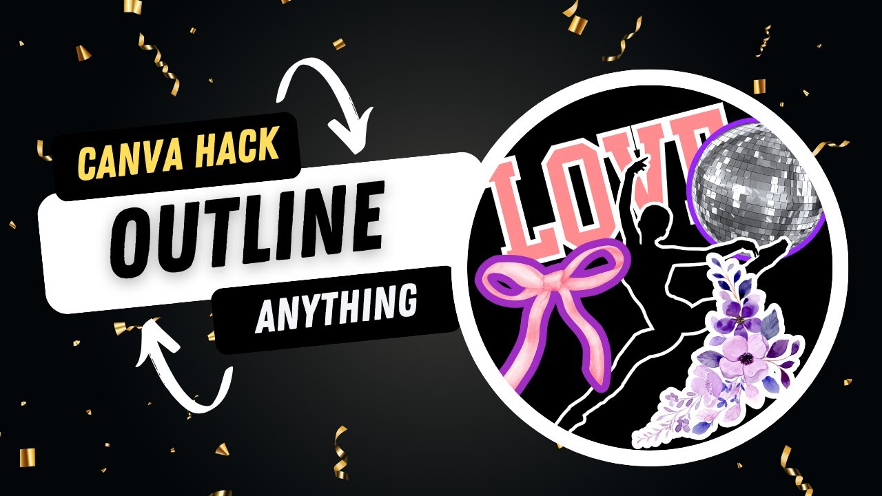 Canva Hack Tutorial How To Add a Thick Outline Border to Elements ...