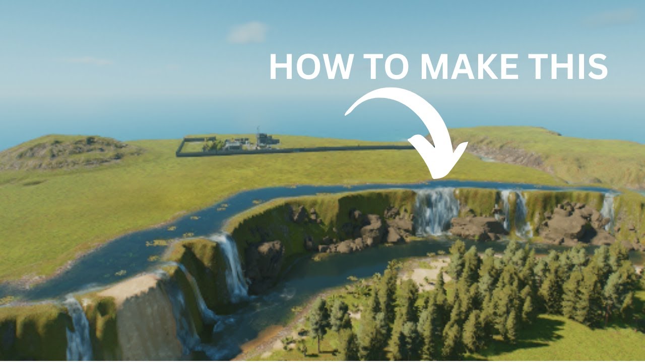 HOW TO MAKE WATERFALLS IN JURASSIC WORLD EVOLUTION 3 (its easier then ...