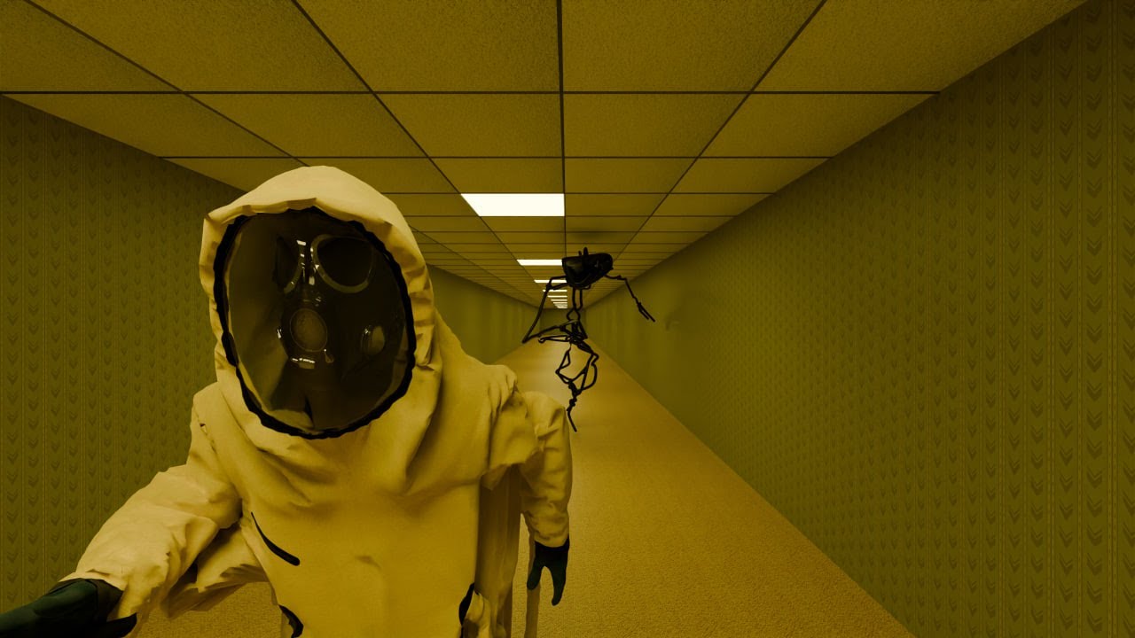 Run from the monster in the BACKROOMS to survive! (Found Footage) - YouTube