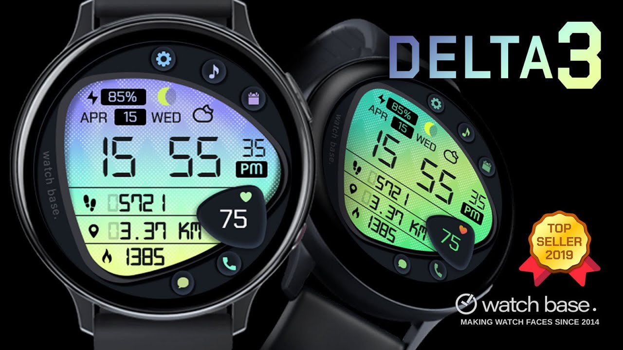DELTA 3 /// Top Digital Informative Watch Face by Watch Base - YouTube