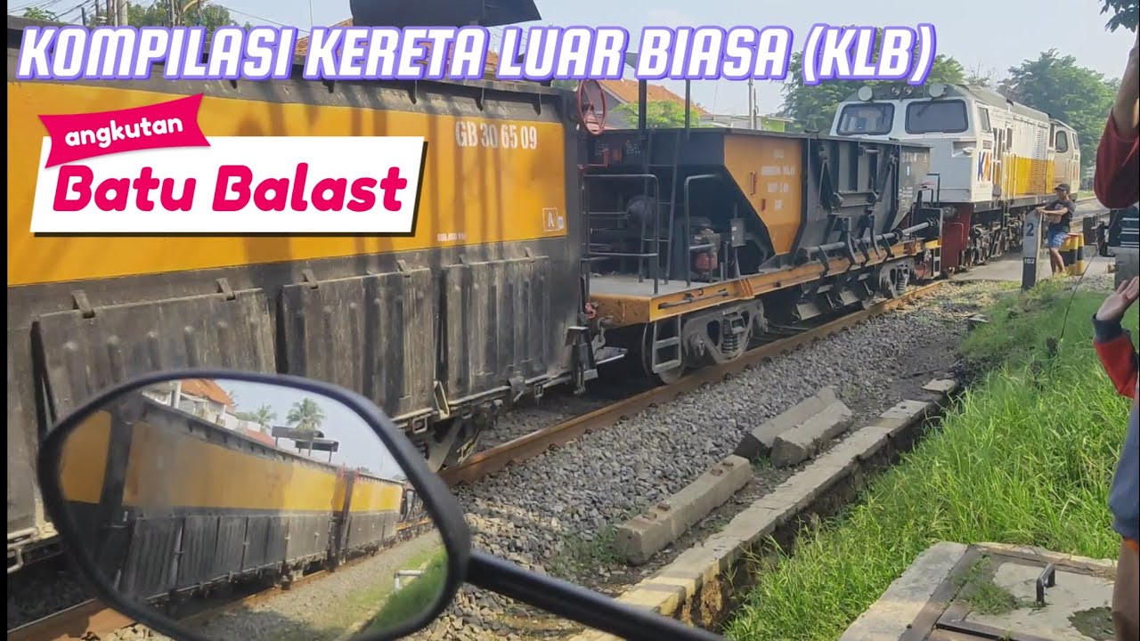 Kompilasi KLB Kricak || Kereta api luar biasa angkutan batu balast ...