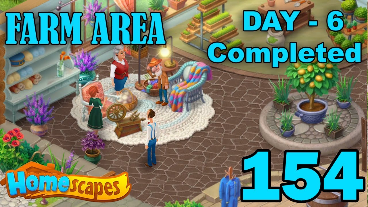 Homescapes New Area Farm - Day 6 Completed - Part 154 - YouTube