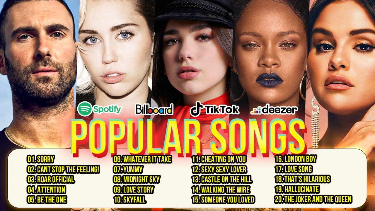 Miley Cyrus, Rema, Selena Gomez, Maroon 5, Ed Sheeran, Shawn Mendes ...