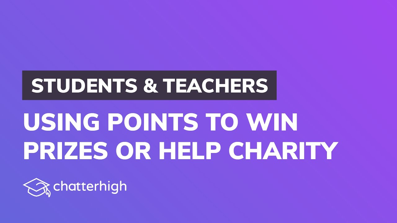 Using points to win prizes or help charity - YouTube