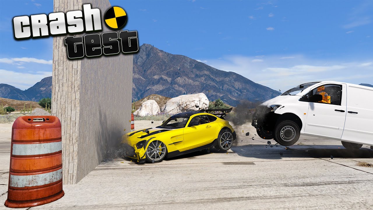 Crash Test GTA 5 - Mercedes - Benz AMG GT! GTA V Realistic Crash ...