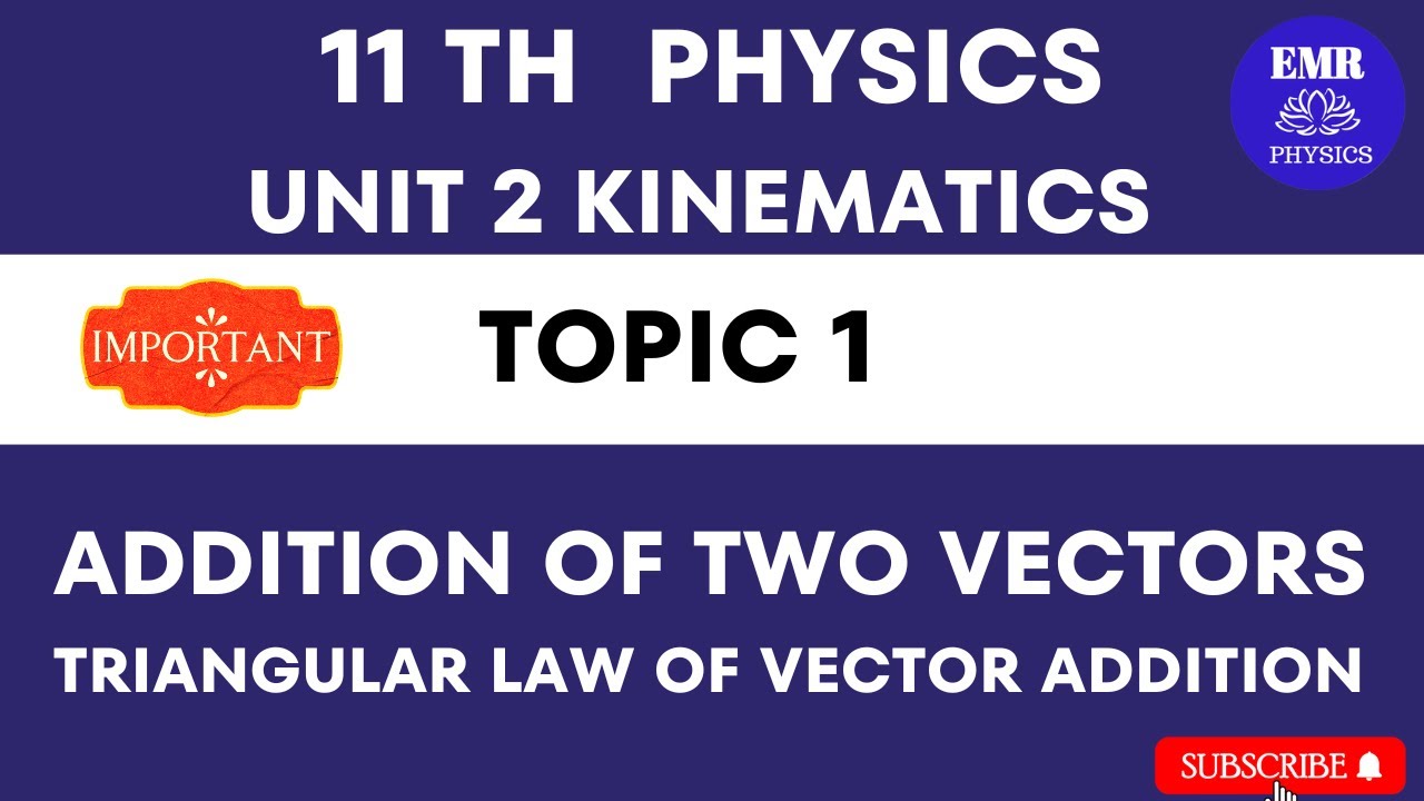 Triangular Law of Vector Addition | 11th Physics Unit 2 Kinematics ...