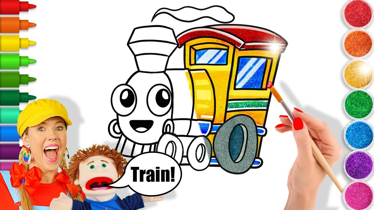 How to Draw a Train for Kids & Toddlers | Simple Art Tips - YouTube