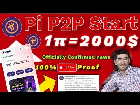 Boom 💥 Pi Network P2P Start Finally Officially Confirmed Pi Core Team Update 🤩 1Pi = $2000 🤑 # ...