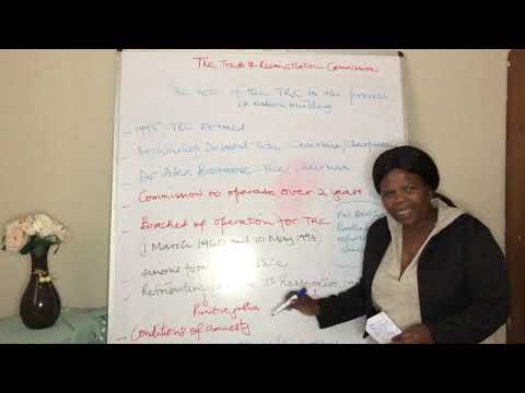 Lesson 2 - The role of the TRC in the process of nation building - YouTube