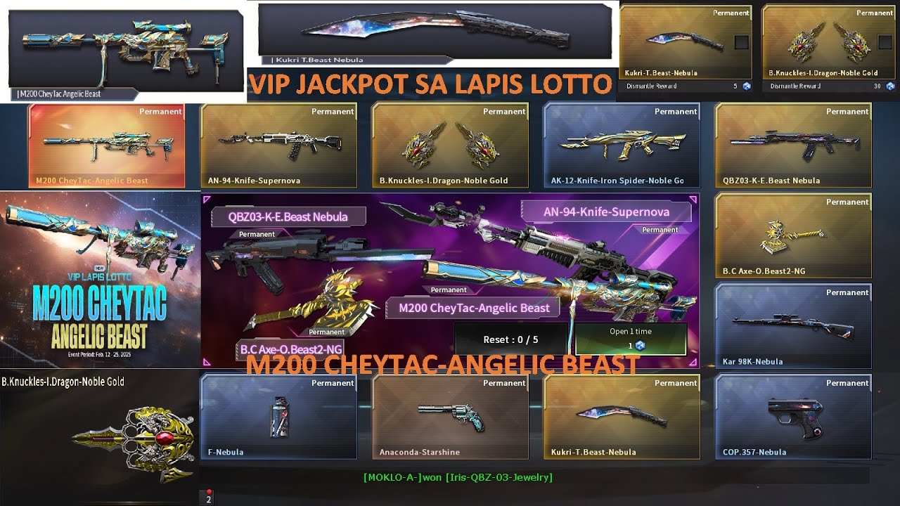 VIP JACKPOT SA NEW M200 CHEYTAC-ANGELIC BEAST LAPIS VIP LOTTO CFPH ...