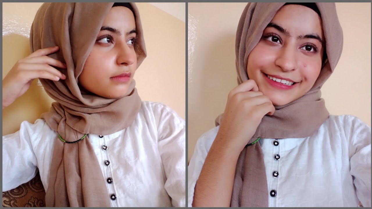 Bangle/Hoop hijab tutorial | Party hijab tutorial | Winters hijab style ...