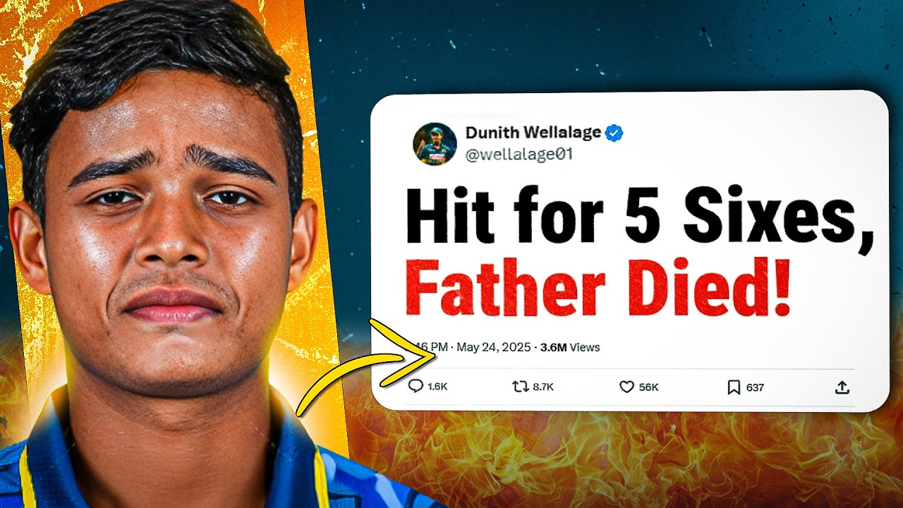 Who is Dunith Wellalage whose Father Died DURING Match? - YouTube