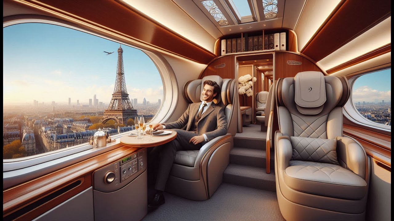 First Class 🇫🇷 Luxury Munich to Paris TGV Duplex! - Eiffel Tower ...