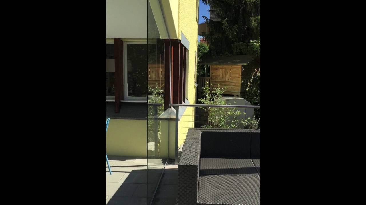 Windfang-Massanfertigung mit diversen Glasbearbeitungen - YouTube