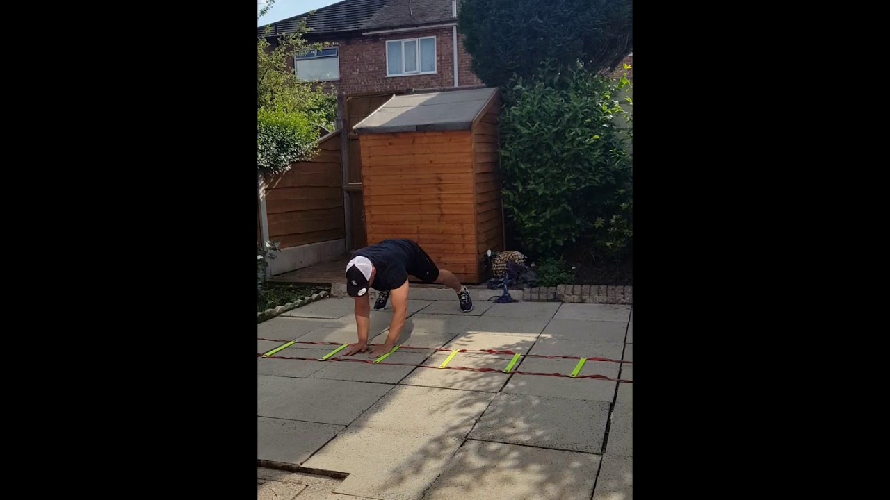 Agility Ladder Shoulder Taps - YouTube
