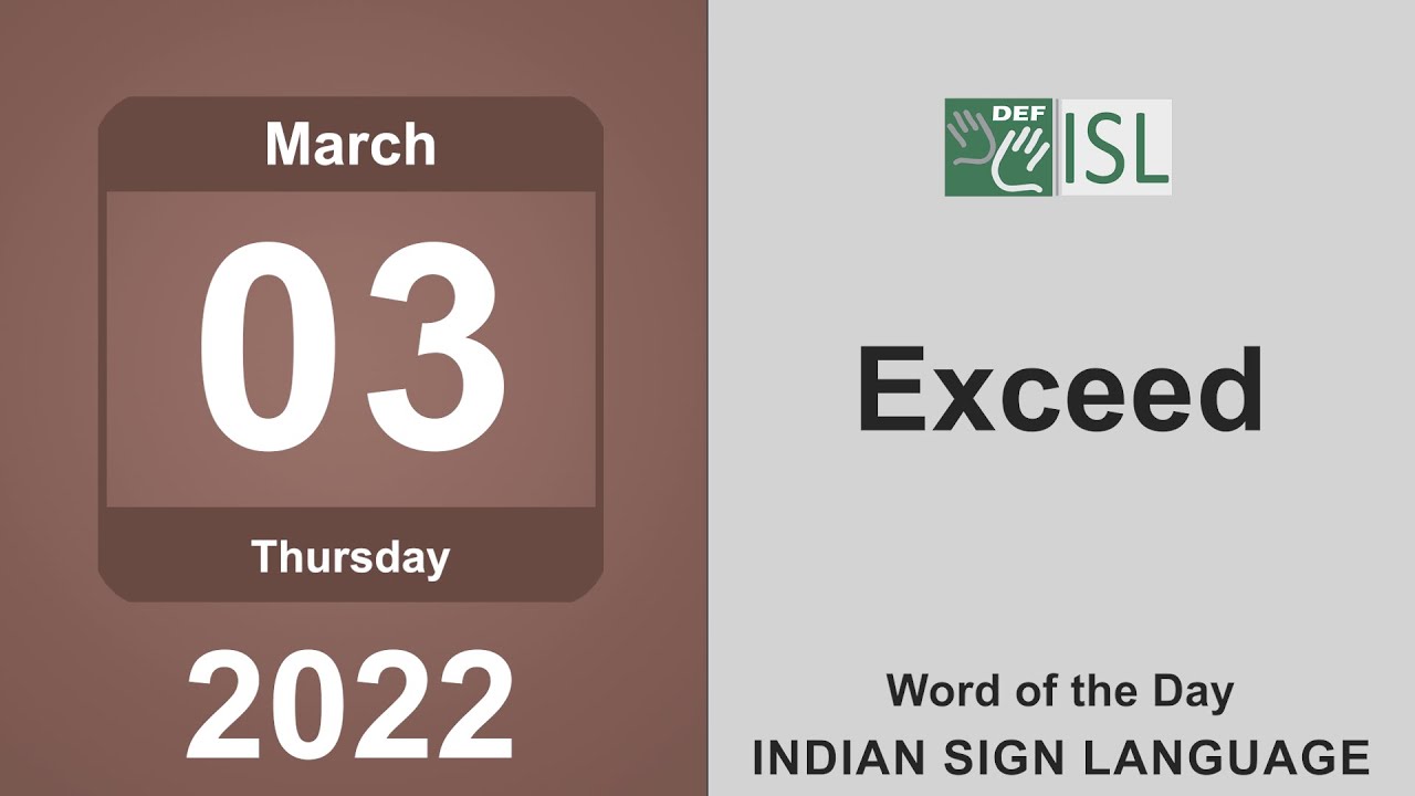 Exceed (verb) Word of the Day for March 3th - YouTube