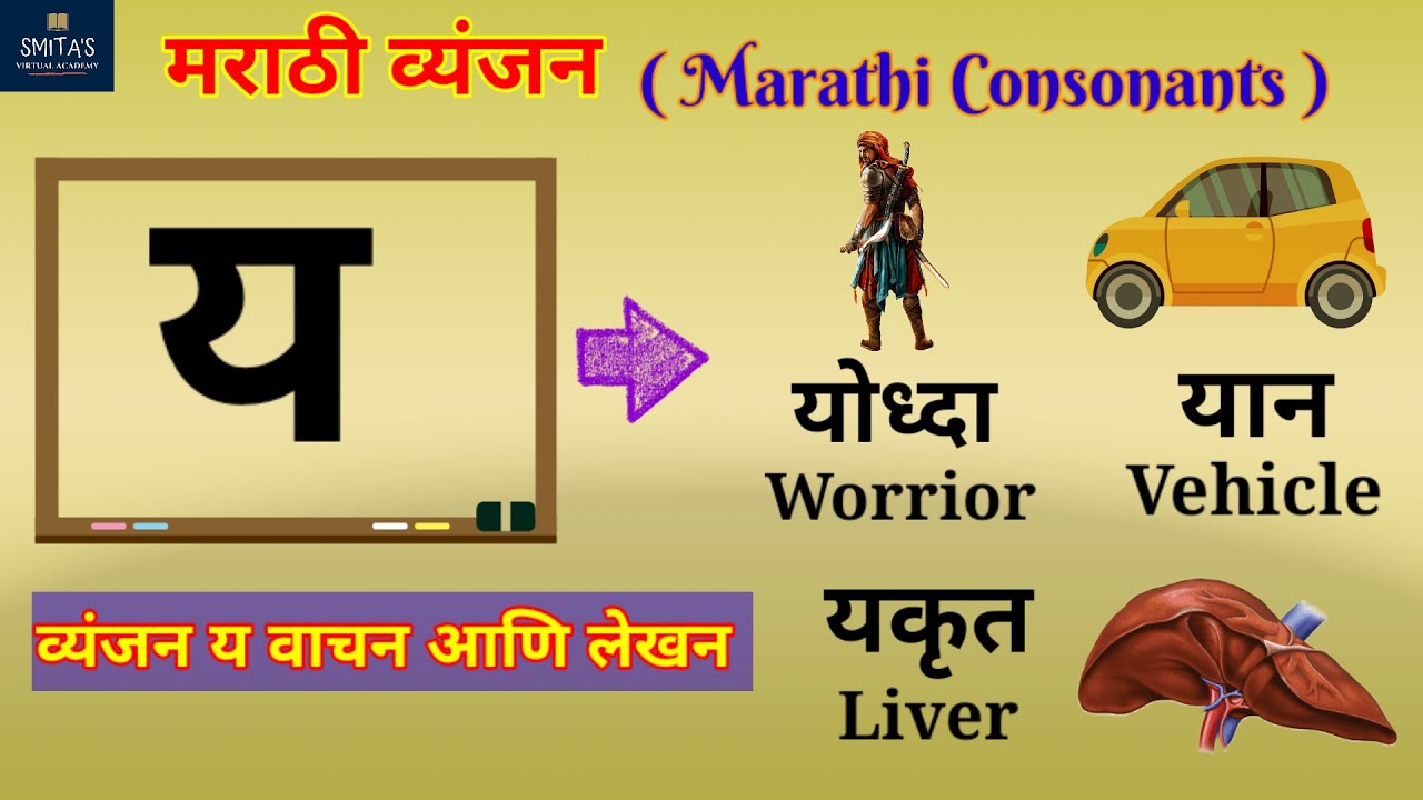 मराठी व्यंजन य | Marathi alphabets | Marathi mulakshre | स्वर आणि ...