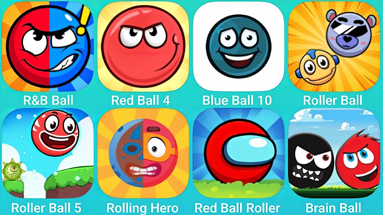 Red & Blue Ball, Red Ball 4, Blue Ball 10, Roller Ball, Rolling Hero ...