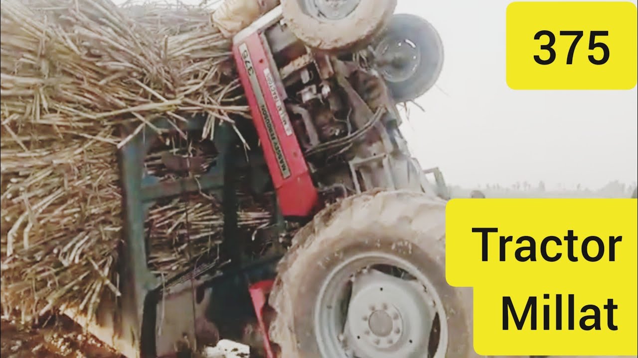 Massey Ferguson Millat tractor 375 2009 Model Load Trully pulling - YouTube